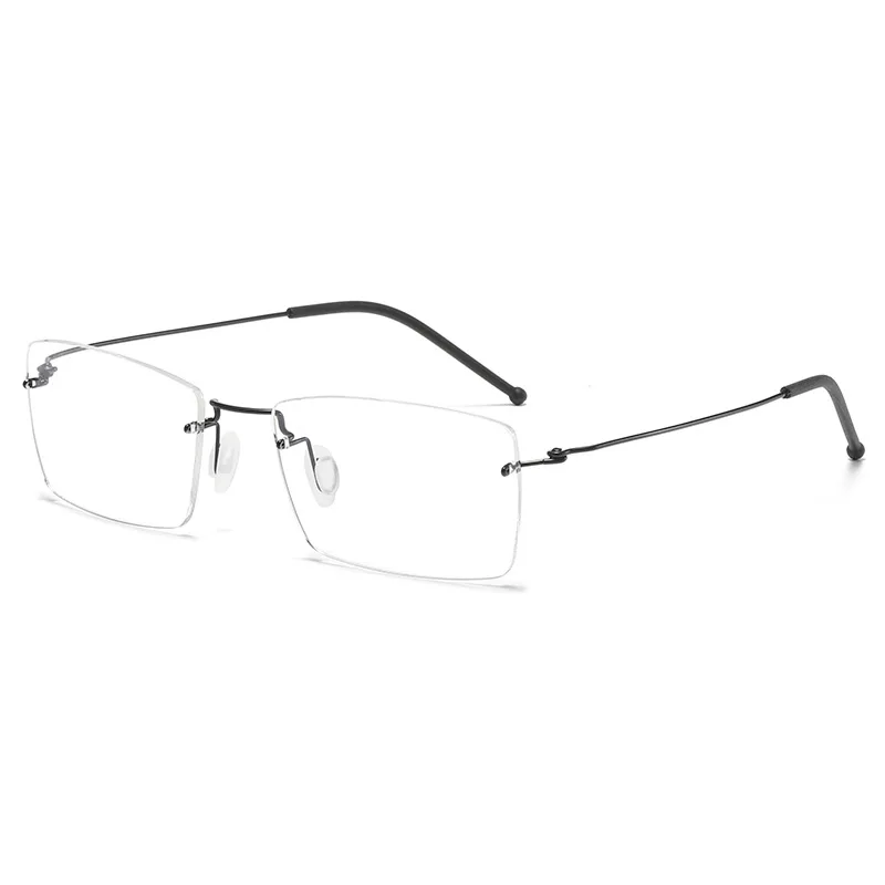New Denmark Brand Rimless Titanium Eyeglass frames Men Women Ultralight ...
