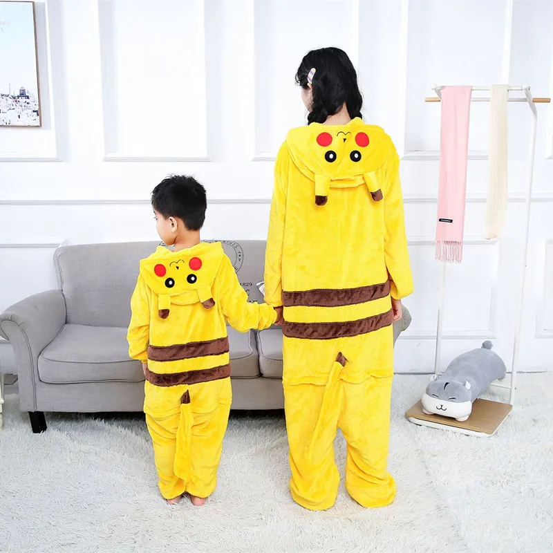 LuckyBaby Bambini Donna Pikachu Pigiama Adulto Anime Tutina Tuta ...