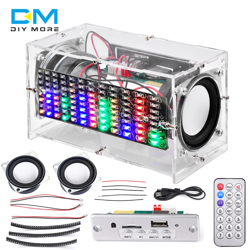 diymore-DC3-7-5V-DIY-Bluetooth-Speaker-Kit-Electronics-Flash-the-lights ...