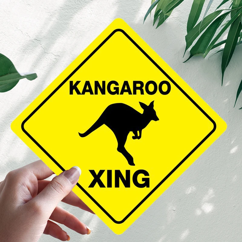 Kangaroo-Funny-Novelty-Crossing-Sign-Car-Stickers-Motorcycle-Vinyl ...