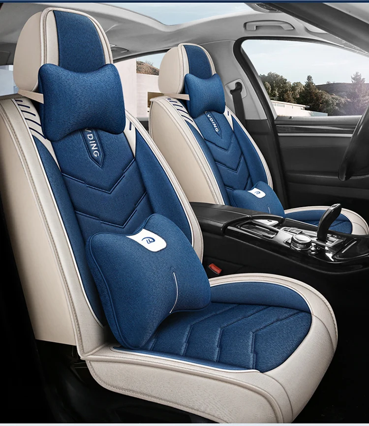 Полный комплект льняных чехлов на автомобильное сиденье для Geely ...