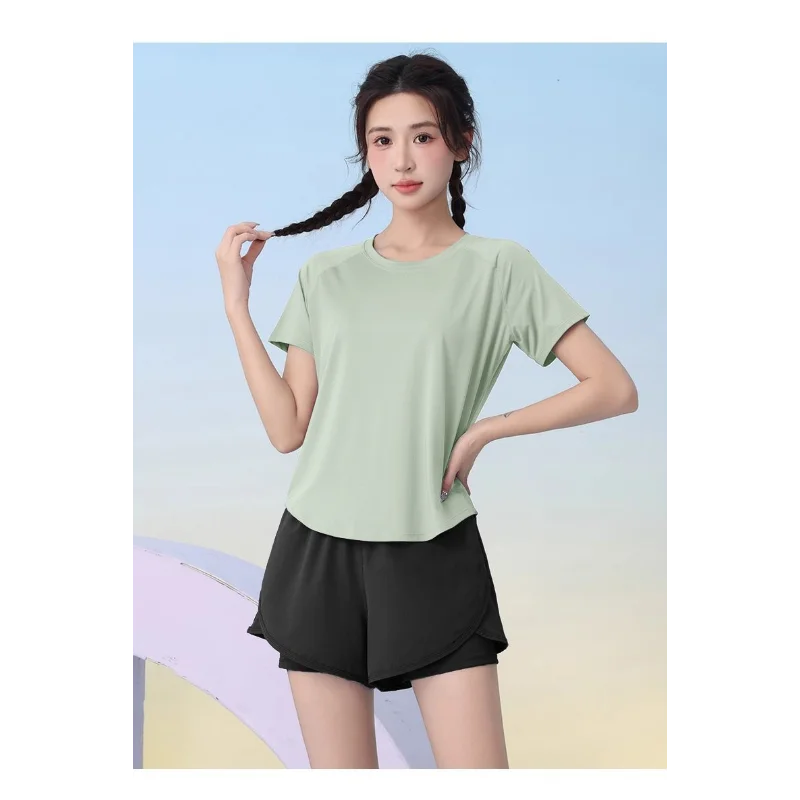 Running Women's Summer New Style Loose Morning Running Gym Casual Short ...