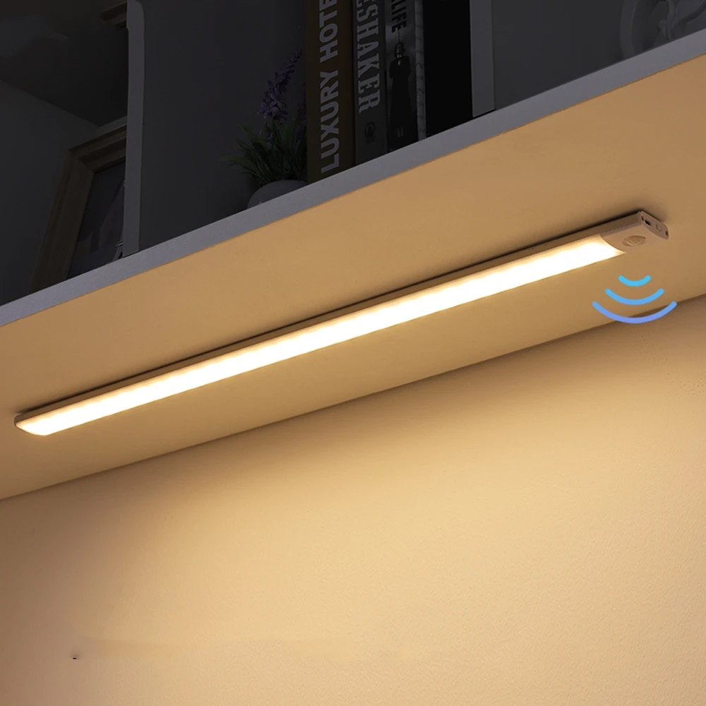 Ultra-thin-Motion-Sensor-Under-Cabinet-Lights-Wireless-LED-Light-USB ...