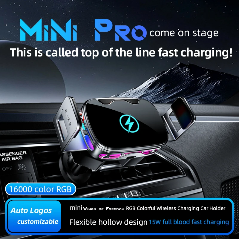 Wireless Car Charger Automotive Electric Induction 15W Wireless Charger ...