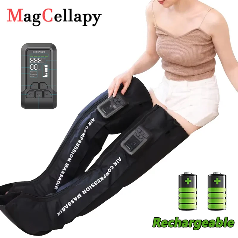 5 Airbag Leg Air Compression Massage Cycle Device Rechargeable 2000mah ...