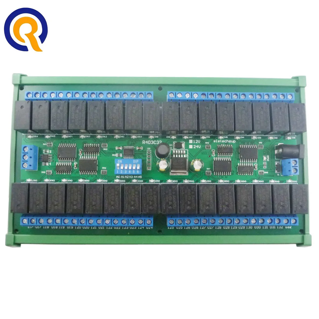 Módulo de relé de Bus Modbus RTU RS485, puerto serie UART, placa de ...
