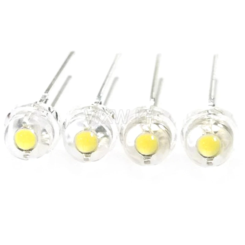 10PCS-F8-8MM-White-Blue-Green-Red-Yellow-LED-Super-Bright-Straw-Hat ...