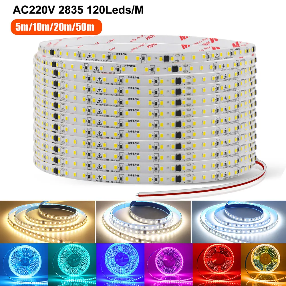 5m-10m-20m-50m-LED-Strip-Light-AC-220V-230V-240V-IP55-2835-120-LEDs ...