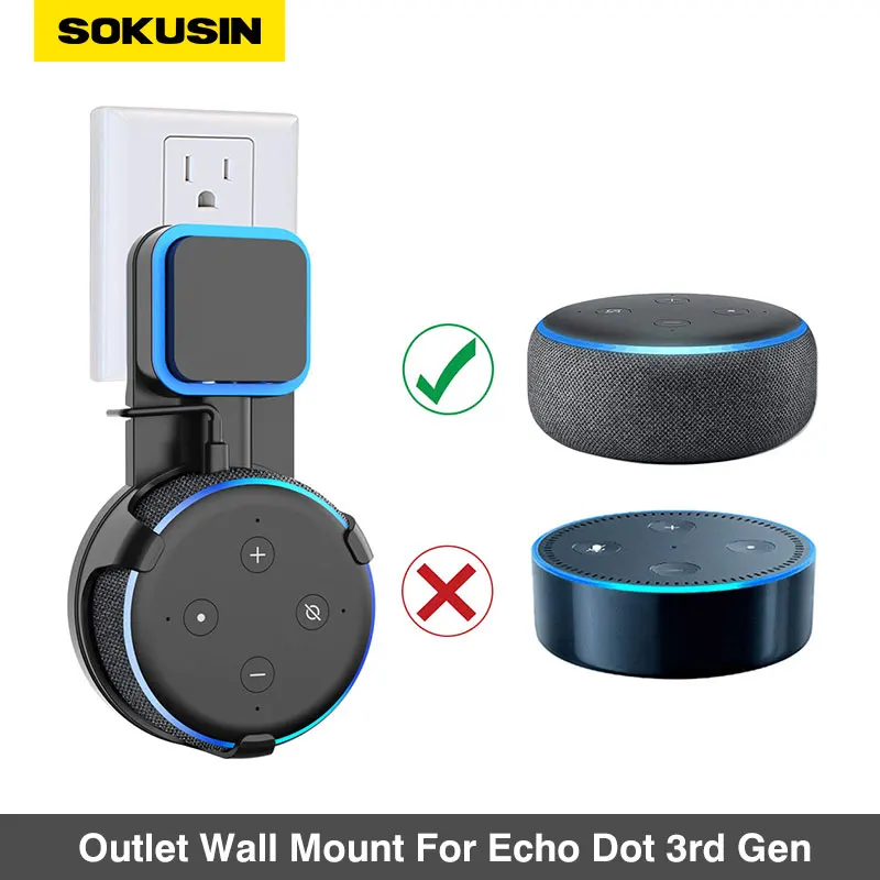SOKUSIN soporte de montaje en pared para Alexa Echo Dot, gestión de ...