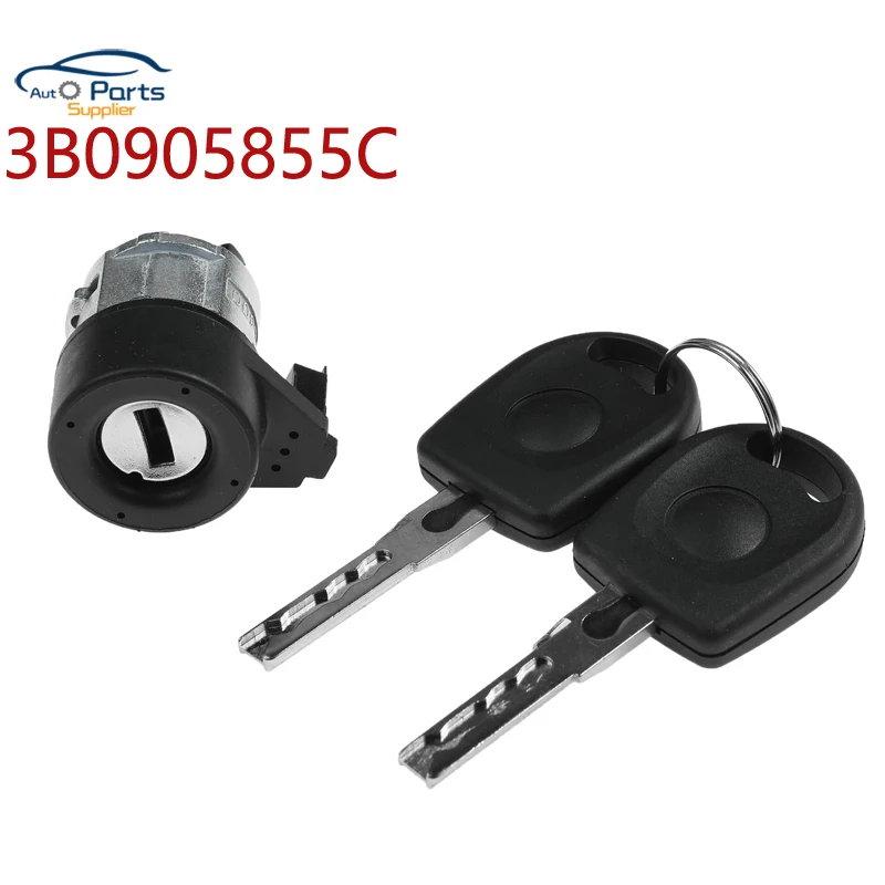 New-3B0905855C-Ignition-Lock-Cylinder-W-Keys-Set-For-VW-Sedan-Beetle ...