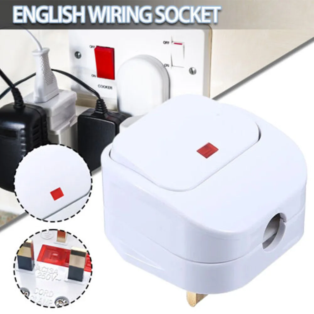 UK-3-Pin-Switch-250V-13A-AC-Power-Plug-With-Switch-Male-Electrical ...