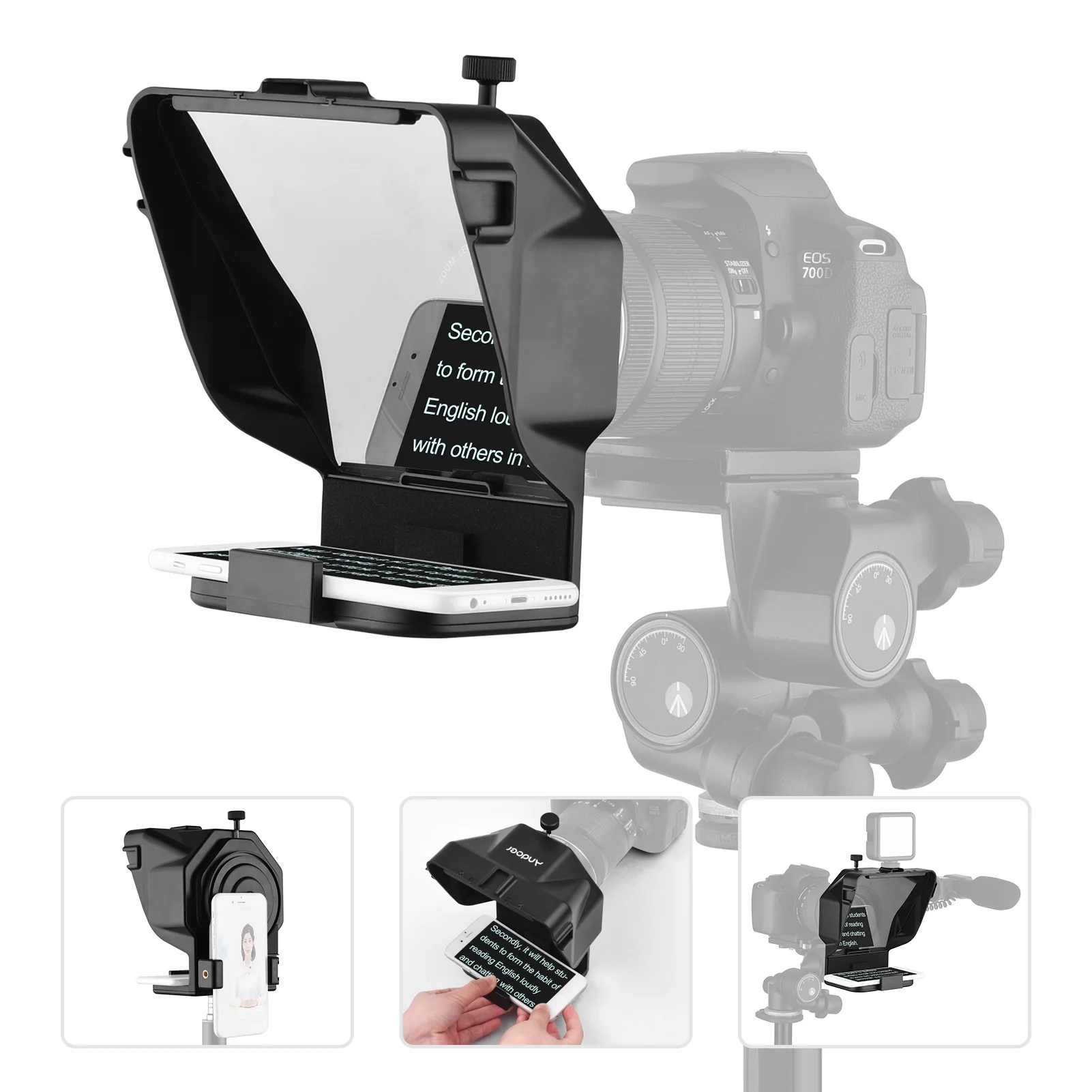 Andoer Smartphone Portátil Teleprompter Prompter com Telefone Suporte ...