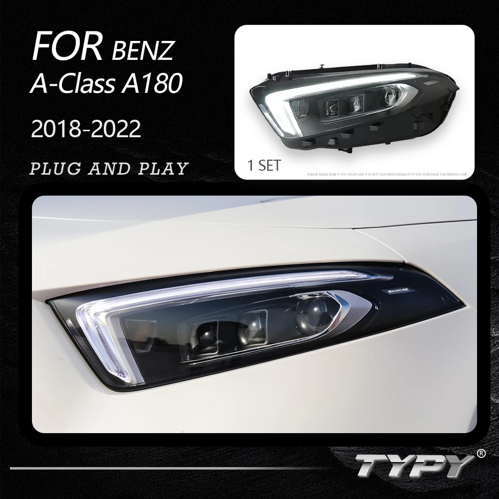 TYPY-Car-Light-For-Mercedes-Benz-A-Class-A180-Headlight-A200-Upgrade ...