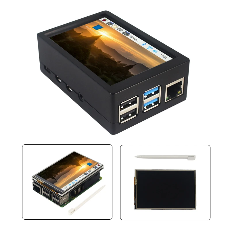 Raspberry Pi 4 Model B Abs Case With 480*320 3.5 Inch Touch Screen ...