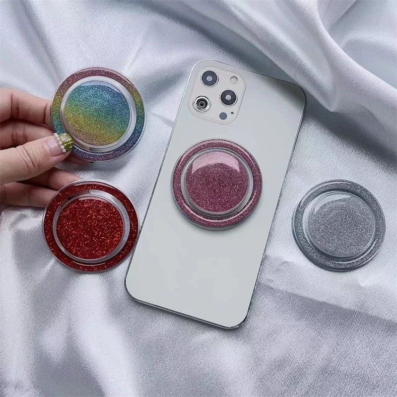 Glitter Magnetic Folding Mobile Phone Grip Holder Socket Pocket Support ...