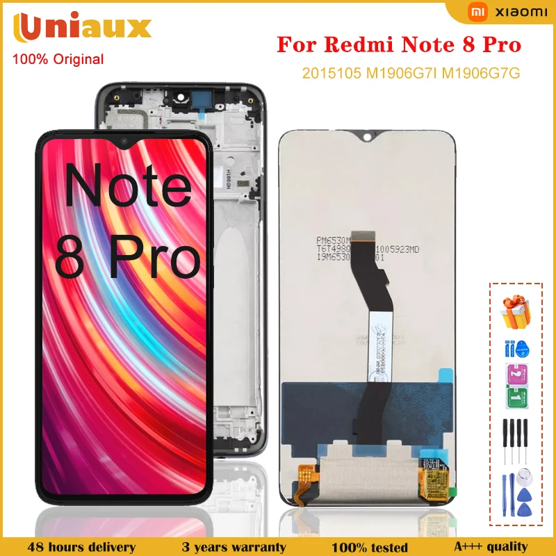 6.53"Original For Xiaomi Redmi Note 8 Pro LCD Display Touch Screen ...