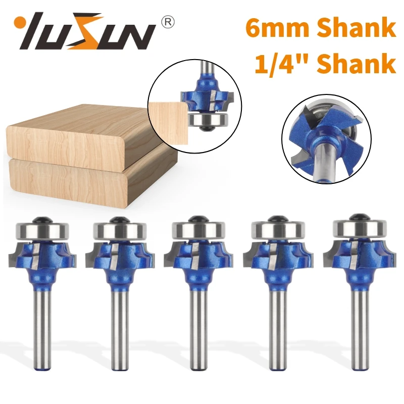 YUSUN 6MM 6.35MM Shank Z4 Corner Round Bit Router Bit Woodworking ...