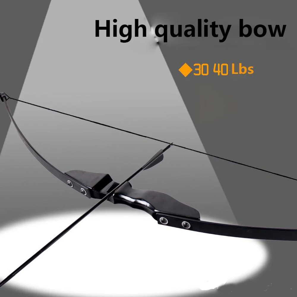 High-Quality-Black-Recurve-Bow-30-40-Ibs-And-Wooden-Recurve-Bow-Archery ...