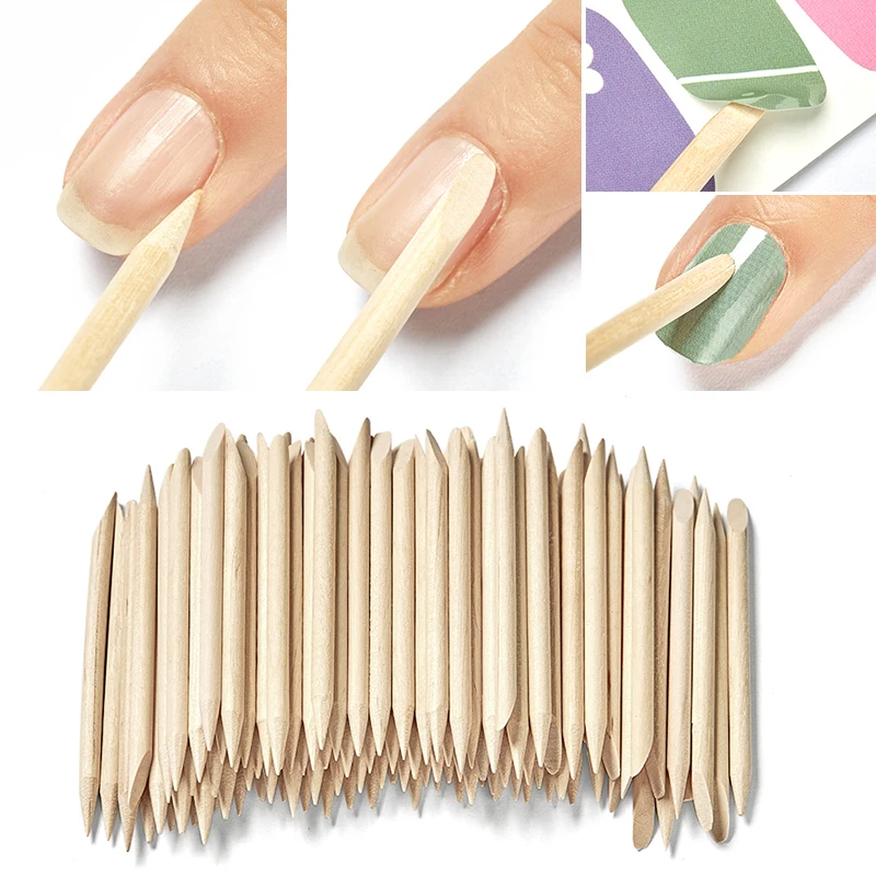 100-50-10Pcs-Packs-Nail-Art-Design-Cuticle-Pusher-Orange-Wood-Stick ...