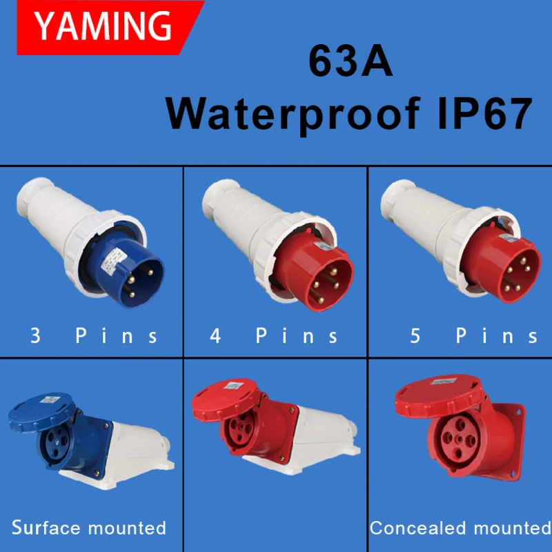 63A-Waterproof-Aviation-Explosion-proof-Connector-Surface-And-Concealed ...