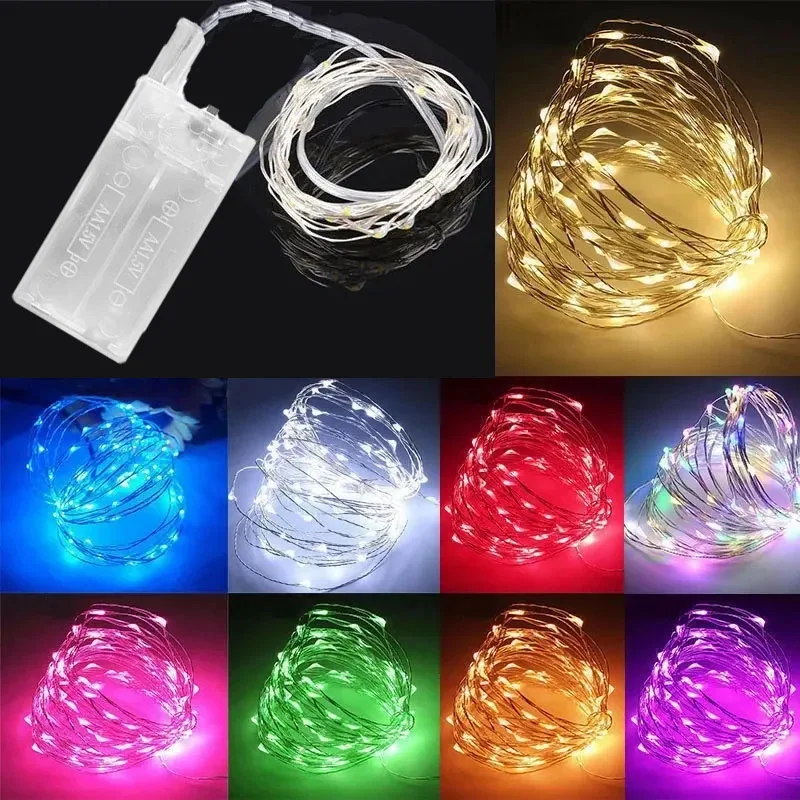 Copper-Wire-LED-String-Lights-Holiday-Lighting-Fairy-Garland-For ...