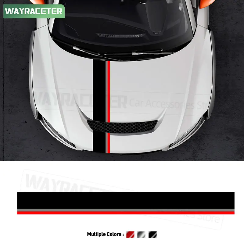 Sport-Performance-Tri-Color-Engine-Cover-Decal-Hood-Bonnet-Stripes ...