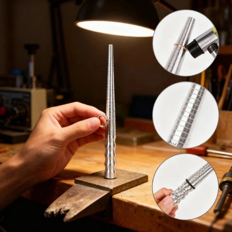 Professional Ring Sizing Mandrel with US EU Size Chart for Jewelry ...