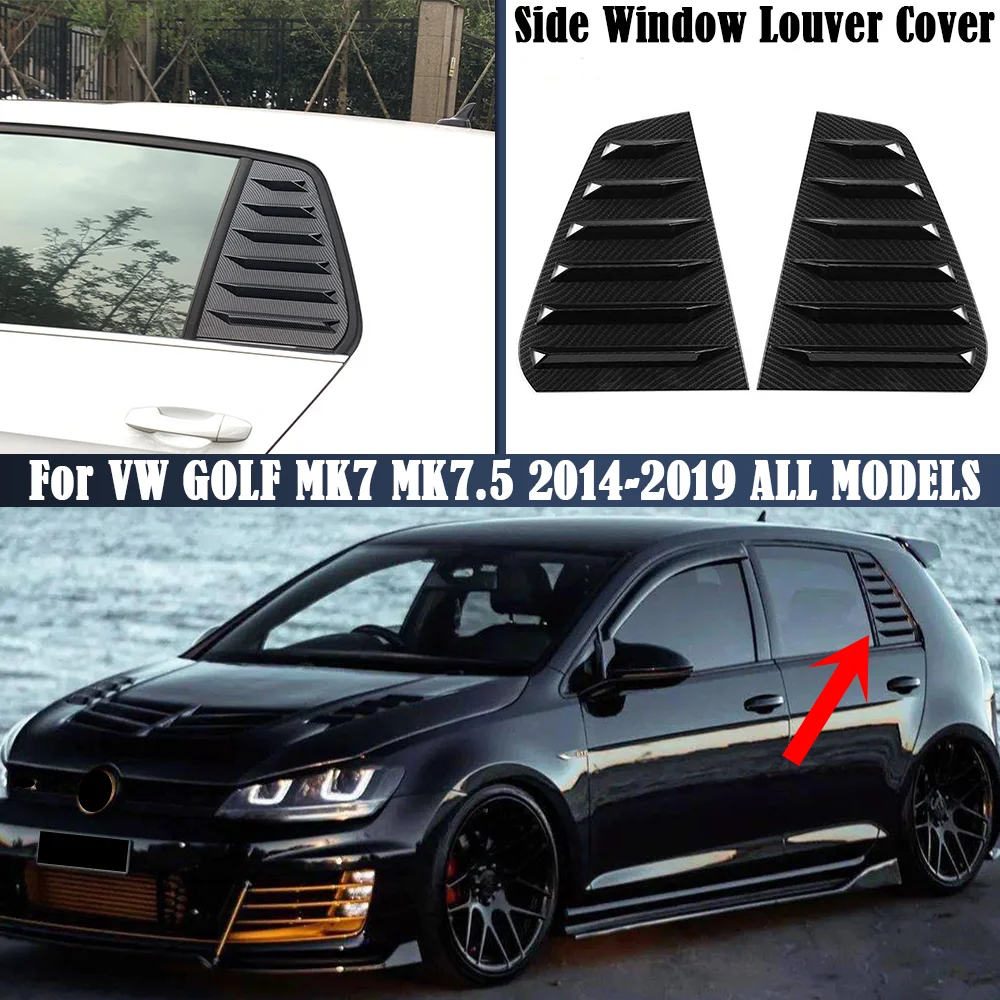 2PCS-Car-Rear-Louver-Window-Side-Shutter-Cover-Trim-Sticker-Vent-Scoop ...