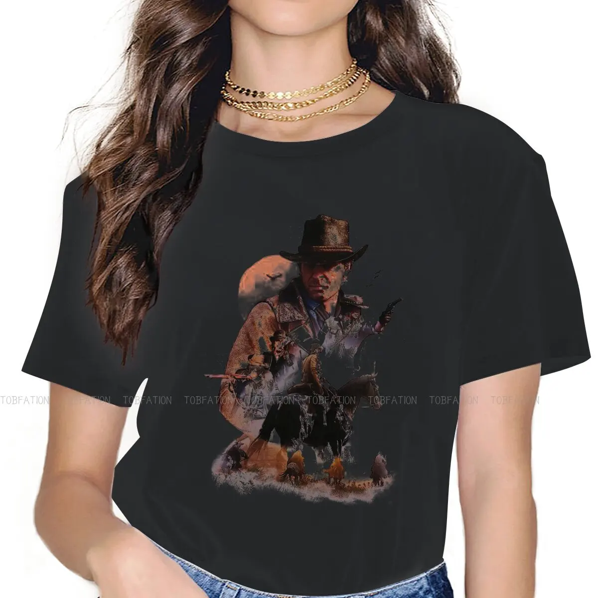 RDR-4XL-TShirt-for-Girl-Red-Dead-Redemption-2-Desert-Cowboy-Creative ...
