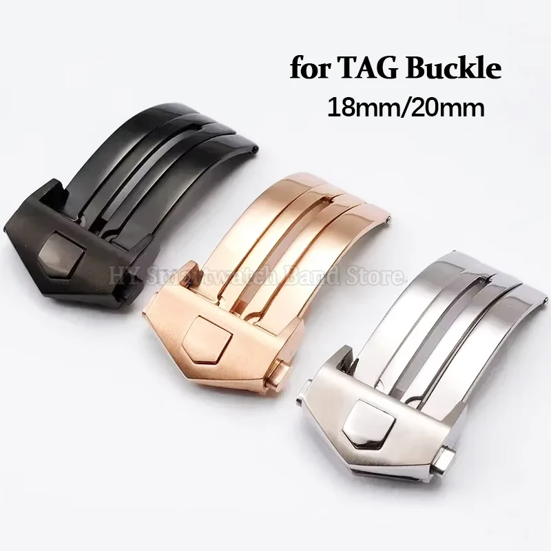 18mm 20mm Stainless Steel Buckle for TAG Series Leather Silicone Strap ...