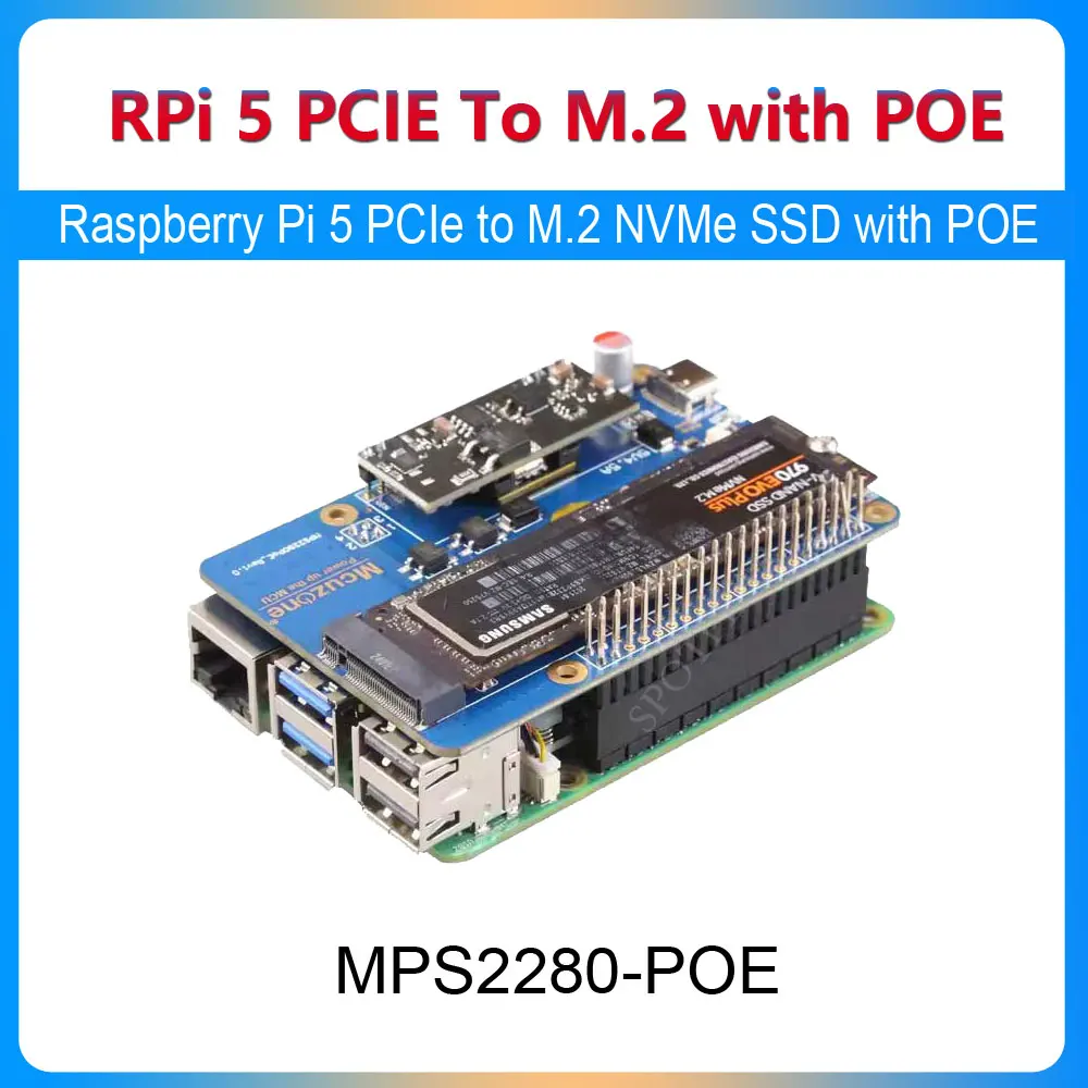 Raspberry-Pi-5-PCIe-para-M-2-NVMe-SSD-HAT-com-placa-adaptadora-POE ...