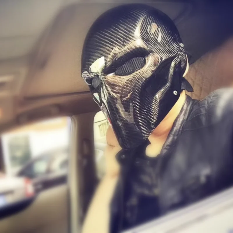 Twill-Carbon-Fiber-Prom-Villain-Death-Knell-Halloween-Full-Face-Helmet ...