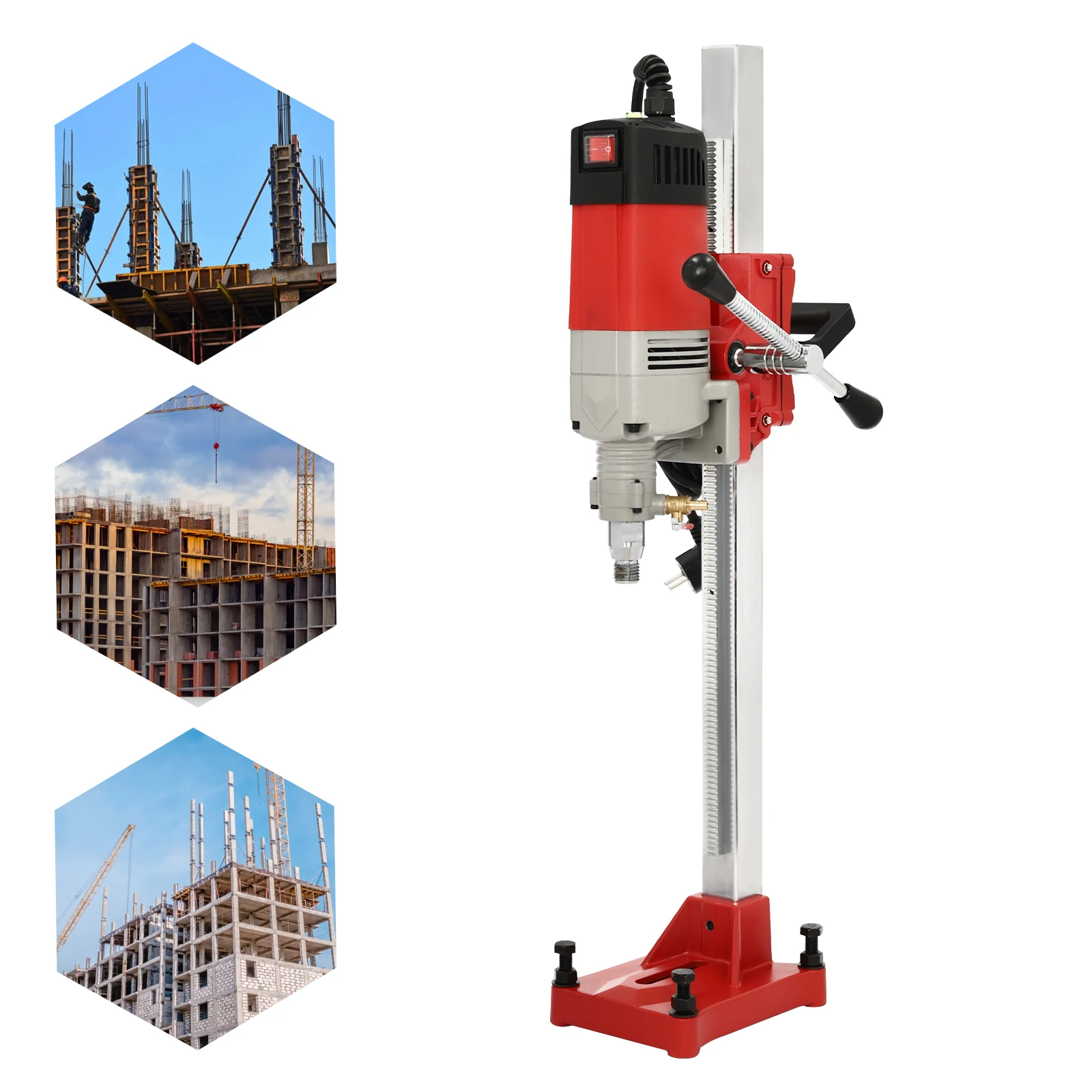 Concrete-Core-Drilling-Rig-Bracket-Core-Drilling-Rig-2300W-220V-740rpm ...