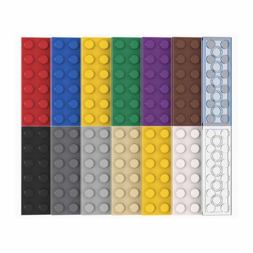 30pcs-DIY-building-blocks-thin-foundation-bricks-2x6-points-compatible ...