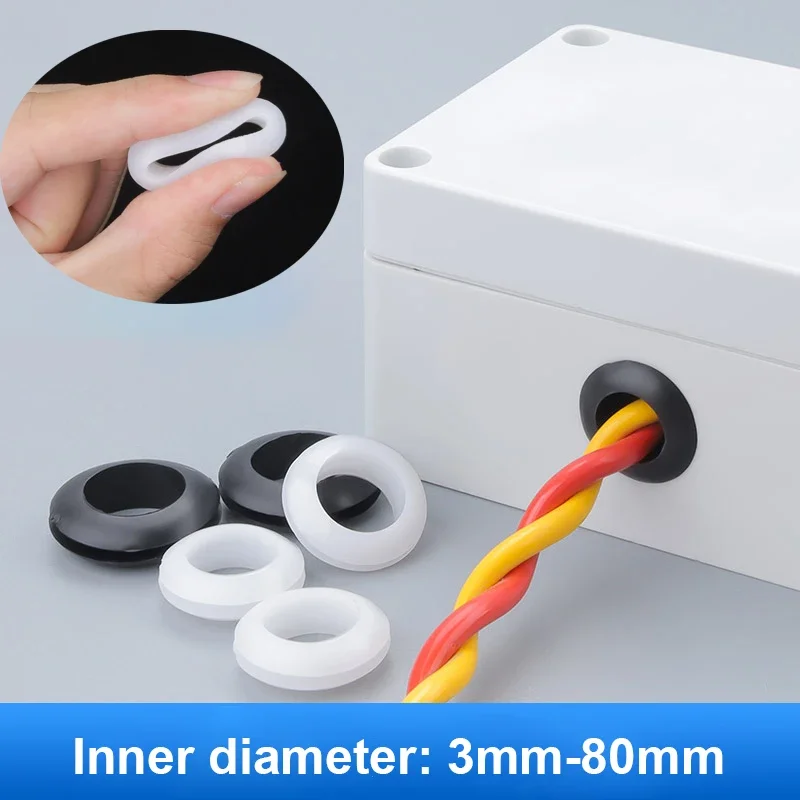Black-White-Soft-Rubber-Protective-Ring-Snap-Seal-Ring-o-Ring-Suitable ...