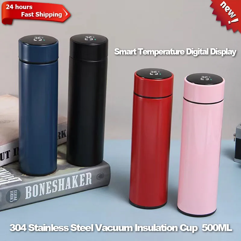 Smart-Vacuum-Thermos-Water-Cups-500ML-Touch-Intelligent-Temperature ...