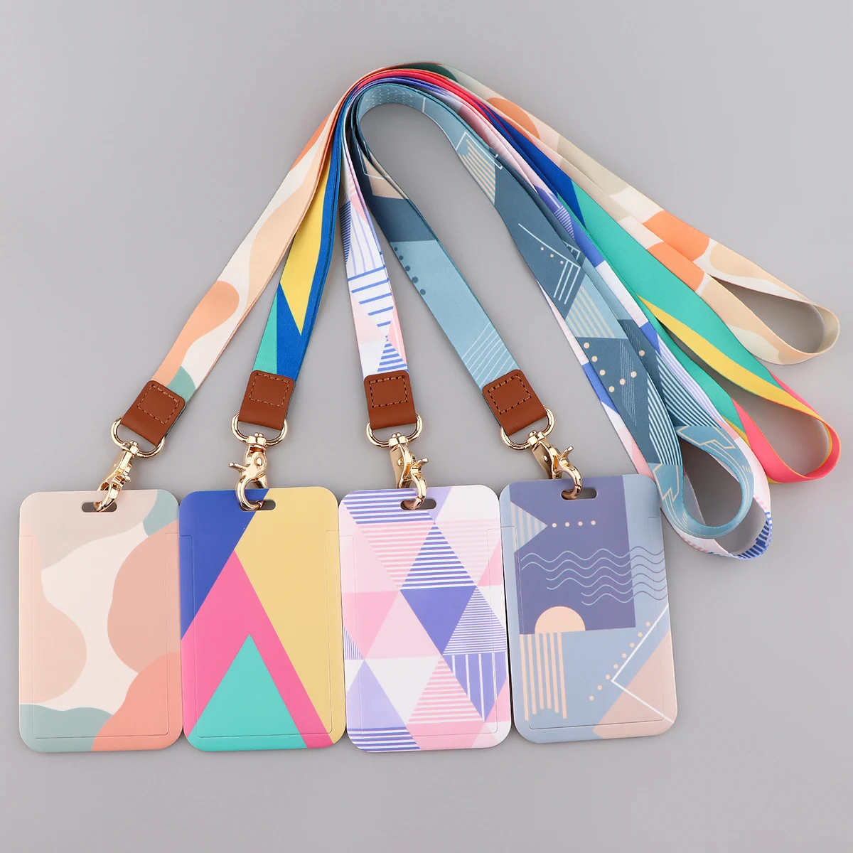Ransitute-R2809-DIY-Minimalist-Pattern-Patchwork-ID-Card-Holder-Bus ...
