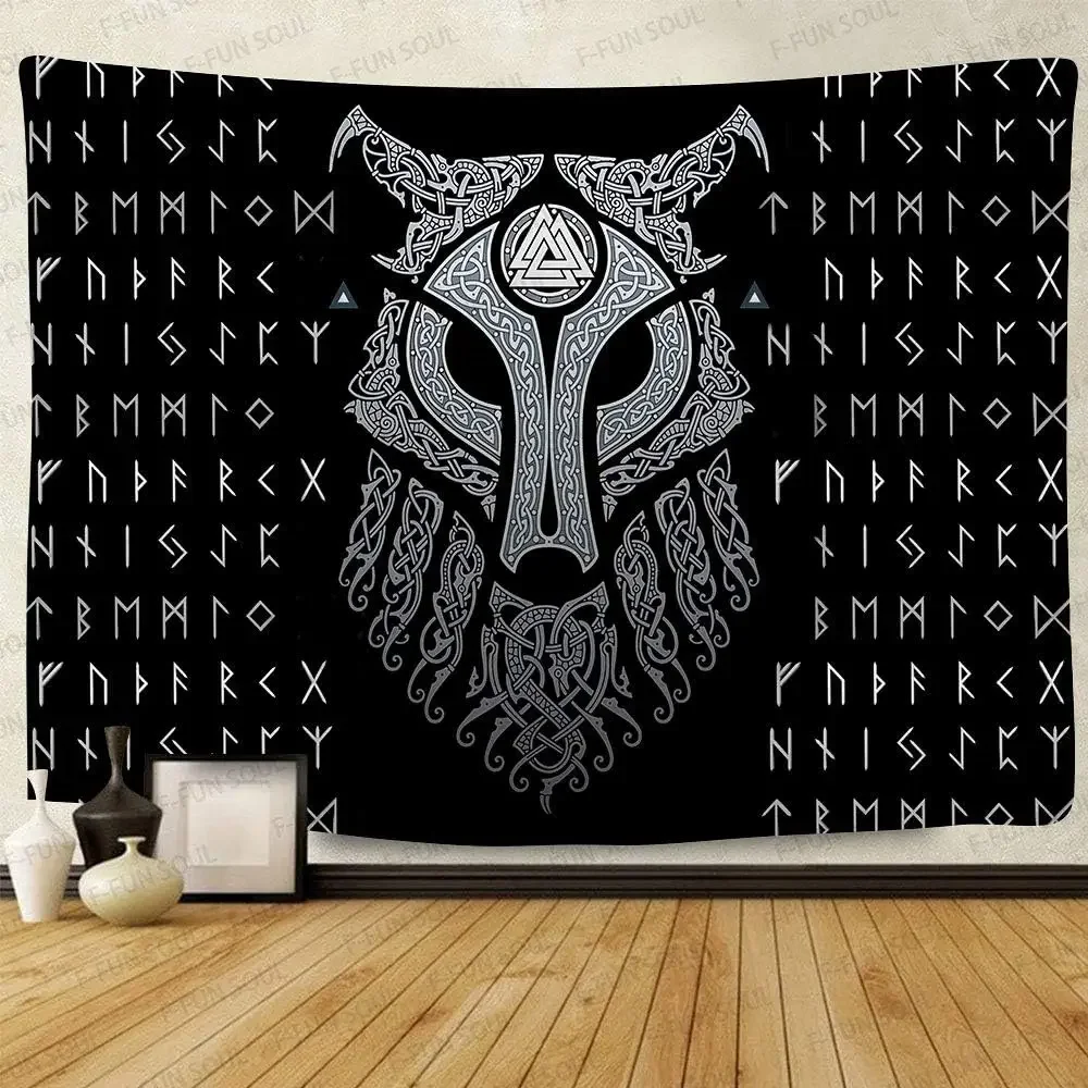 F-FUN-SOUL-Vikings-Tapestry-for-Men-Viking-Wolf-Tapestries-Mysterious ...