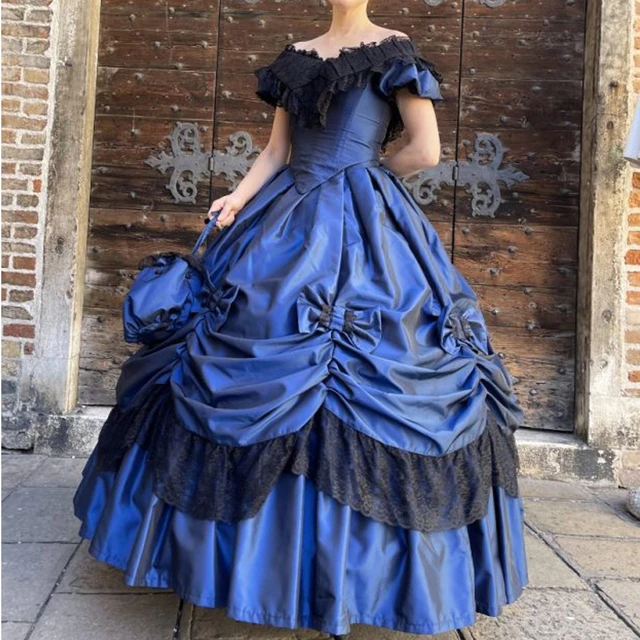 Gothic Ball Gowns Blue