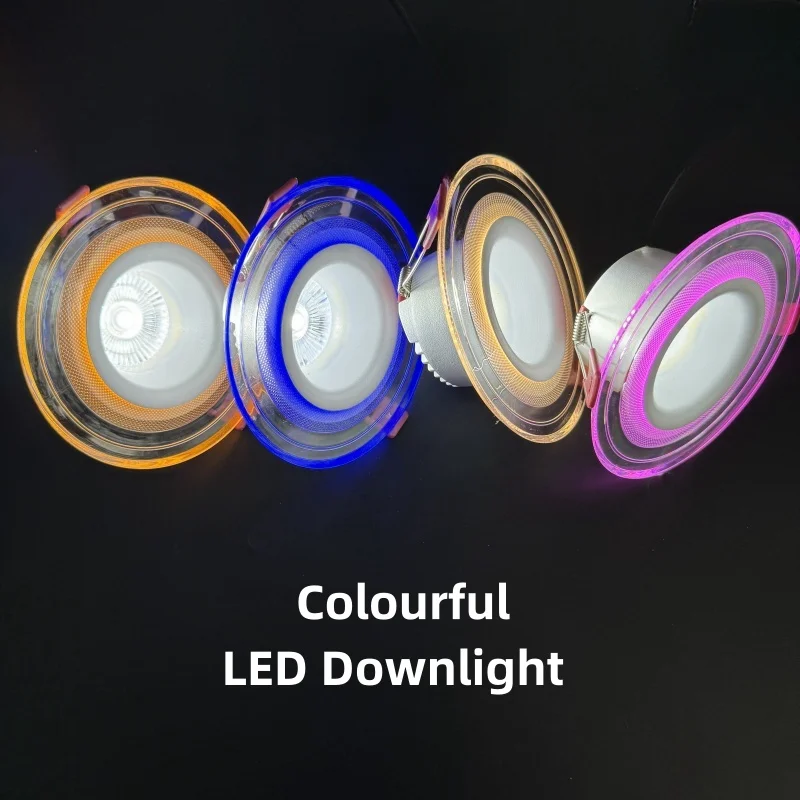 LED 3 Colors Adjust light Downlight Dimmable Recessed 7W Colorful ...
