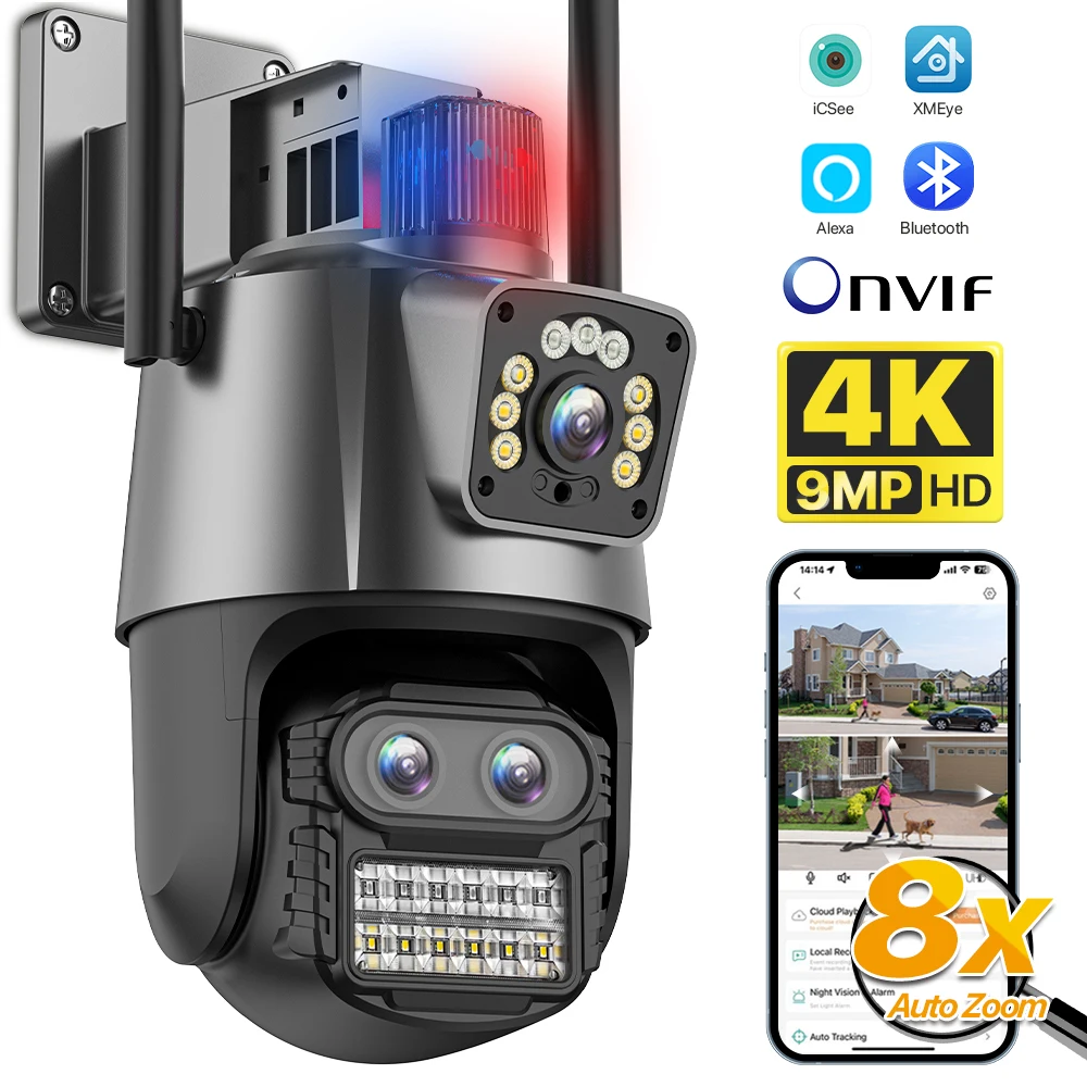 9MP-Three-Lens-WIFI-IP-Camera-4K-HD-Dual-Screen-PTZ-Camera-Auto ...