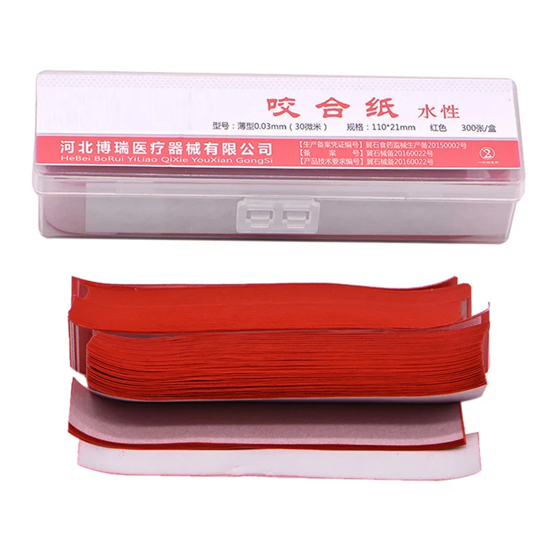 300 Sheet/box Dental Articulating Paper Strips Red Dentistry Lab ...