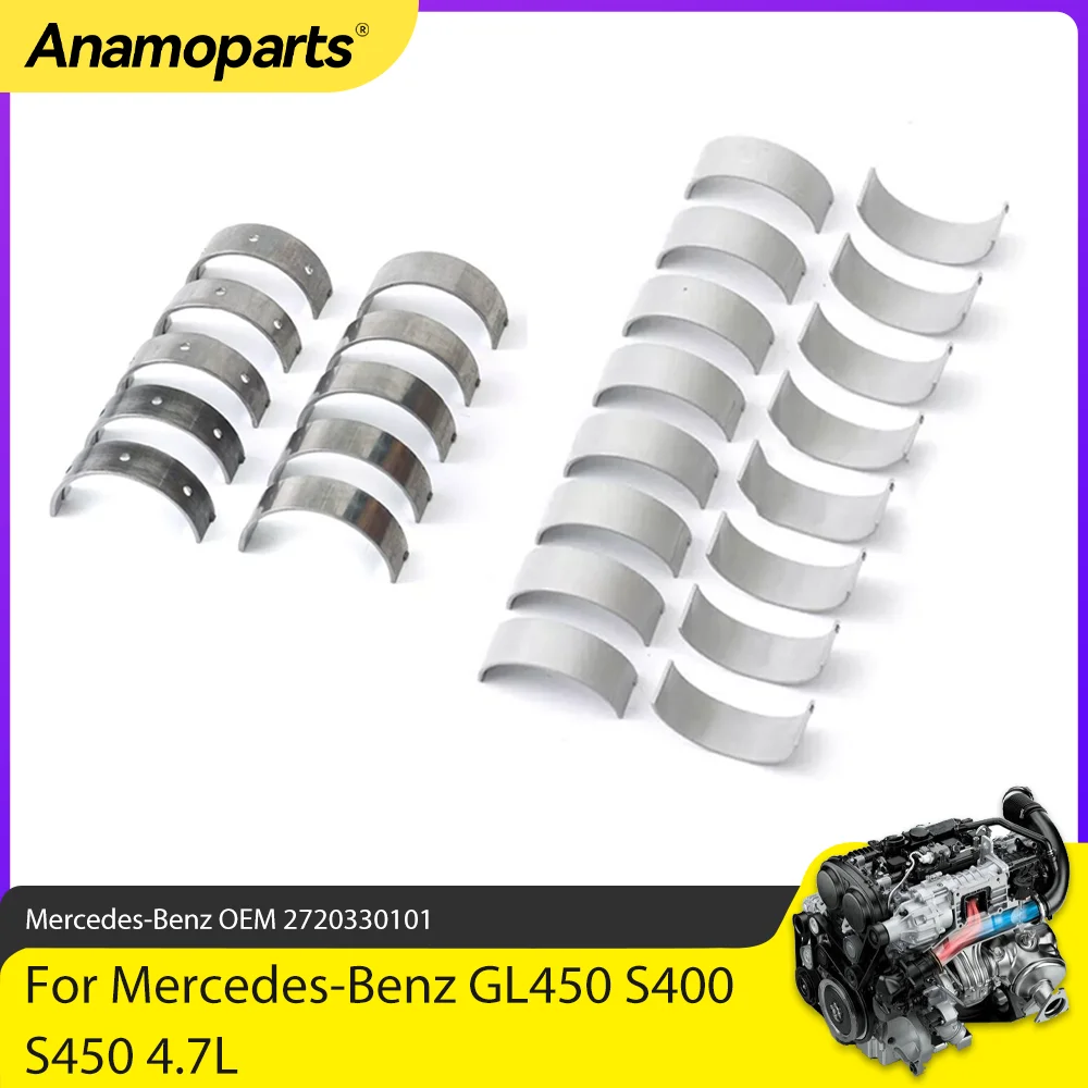 Engine Parts Crankshaft Main Connecting Rod Bearing Set Fit 4.7 L For ...