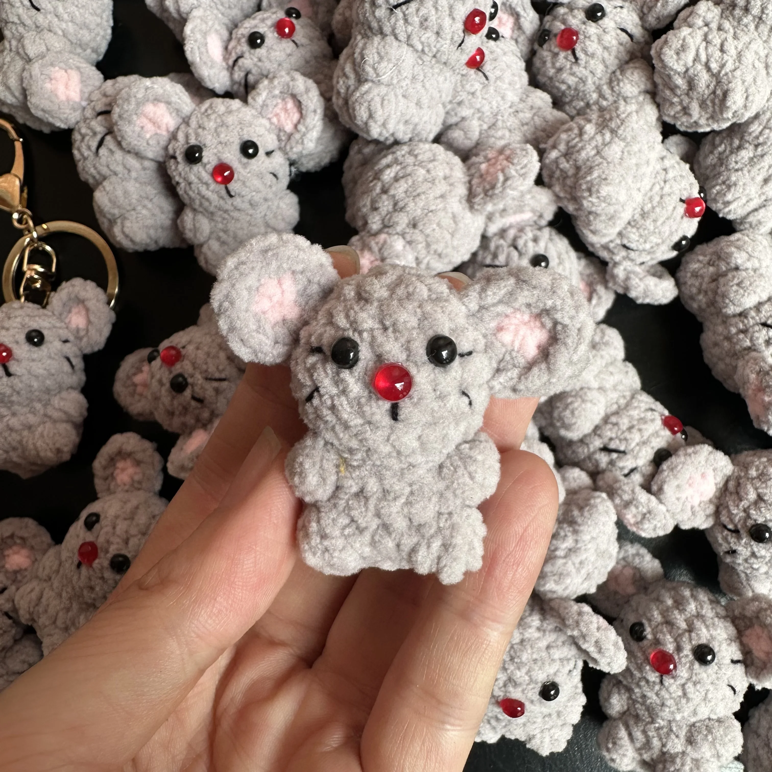 4cm Cute Mini Mouse Crochet Keychain For Gifts Creative Handmking ...