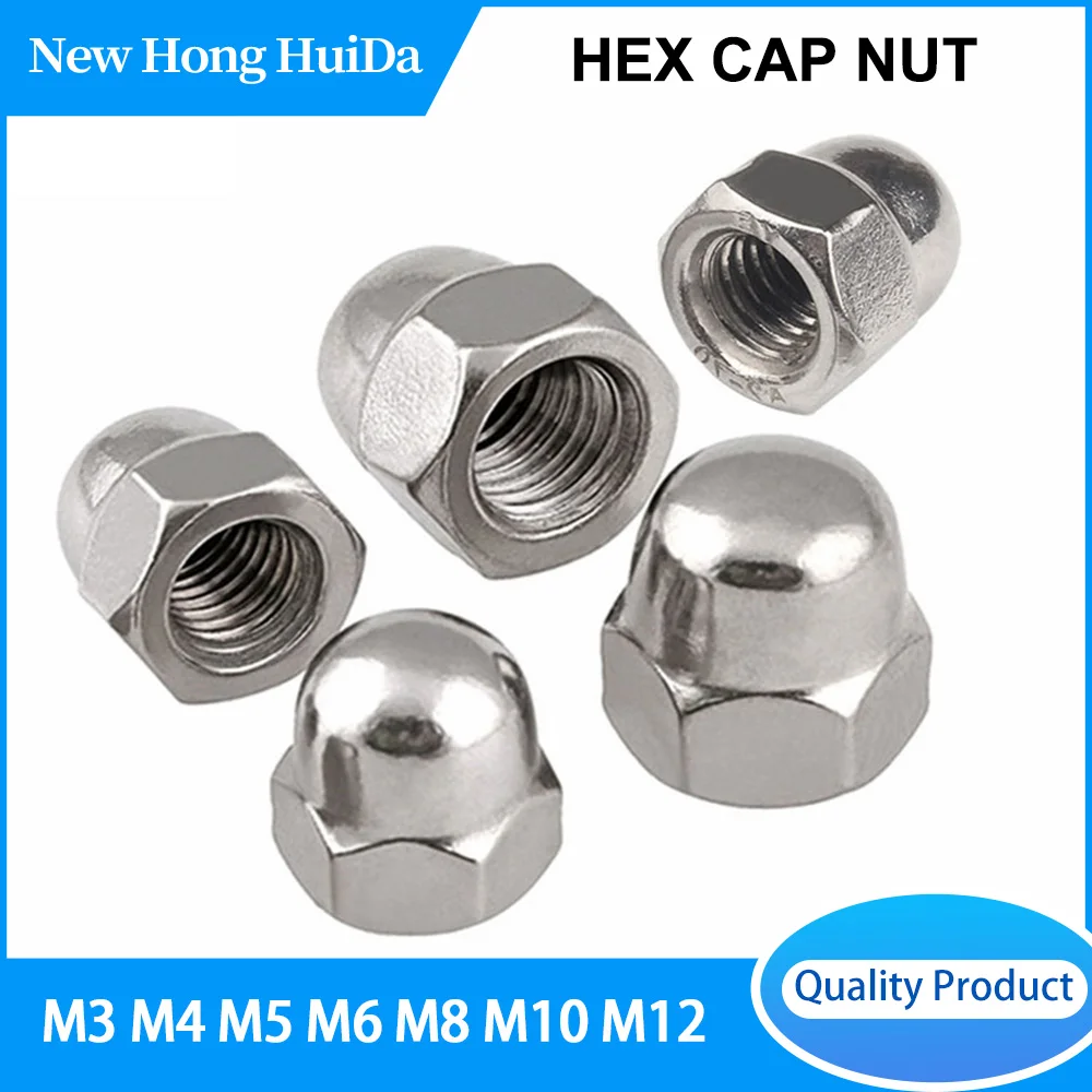 M3-M4-M5-M6-M8-M10-M12-Stainless-Steel-Acorn-Cap-Nut-External-Hexagon ...