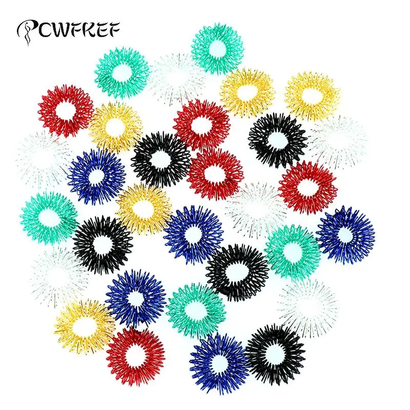 5pcs-Set-Stainless-Steel-Finger-Massage-Ring-Acupuncture-Ring-Therapy ...