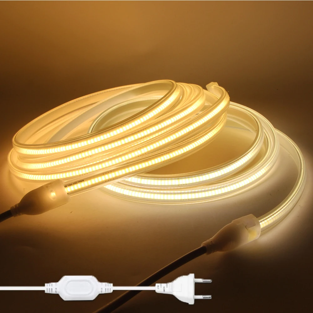 AC-220V-230V-COB-LED-Strip-Light-CRI-RA90-288LEDs-m-Flexible-Outdoor ...