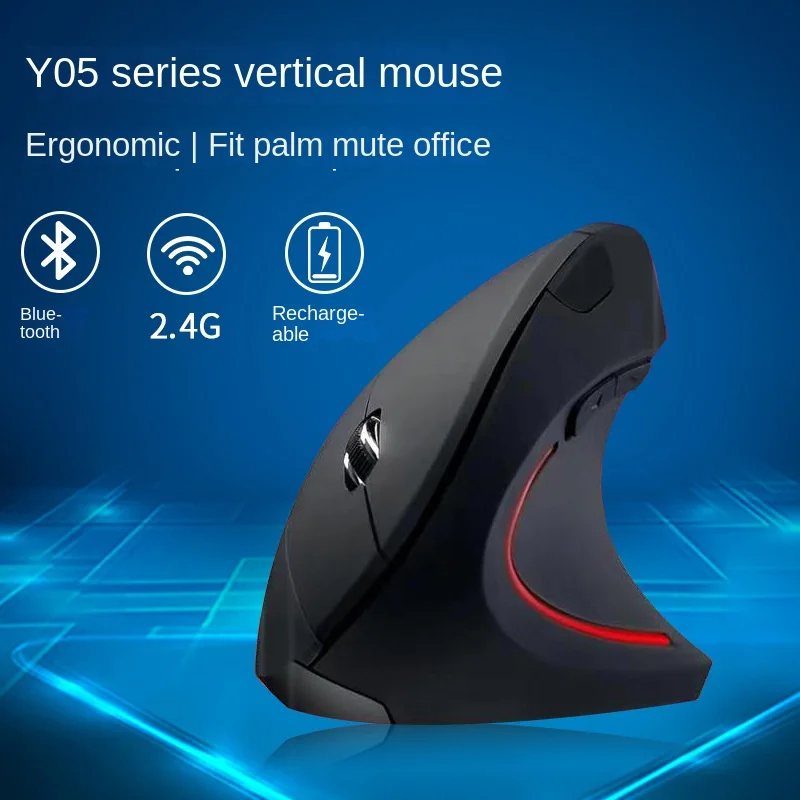 Original Mouse sem fio recarregável Vertical Wired USB Mouse ergonômico ...