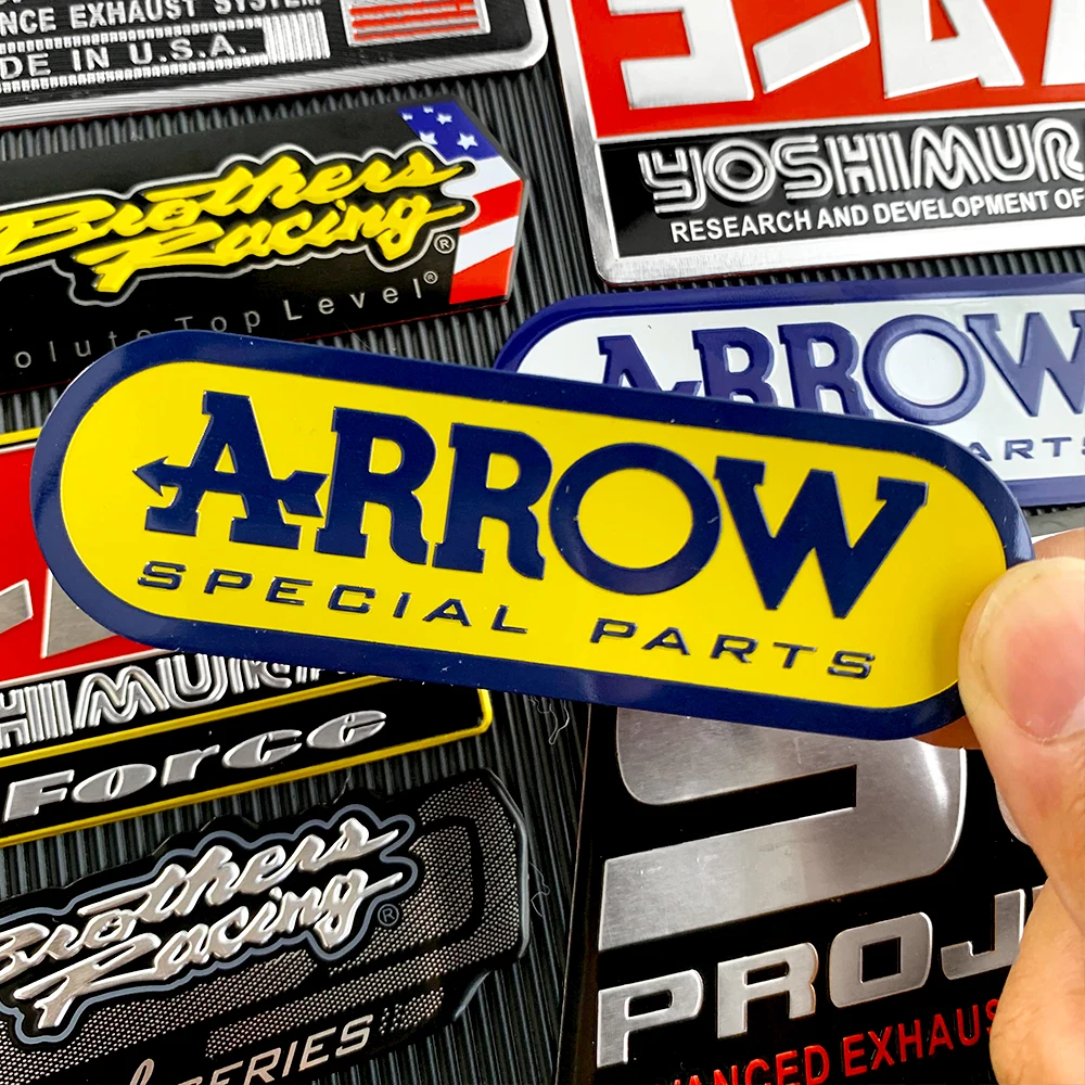 Aluminium Motorcycle Exhaust Pipes Pipe Decal Arrow Yoshimura Sticker ...