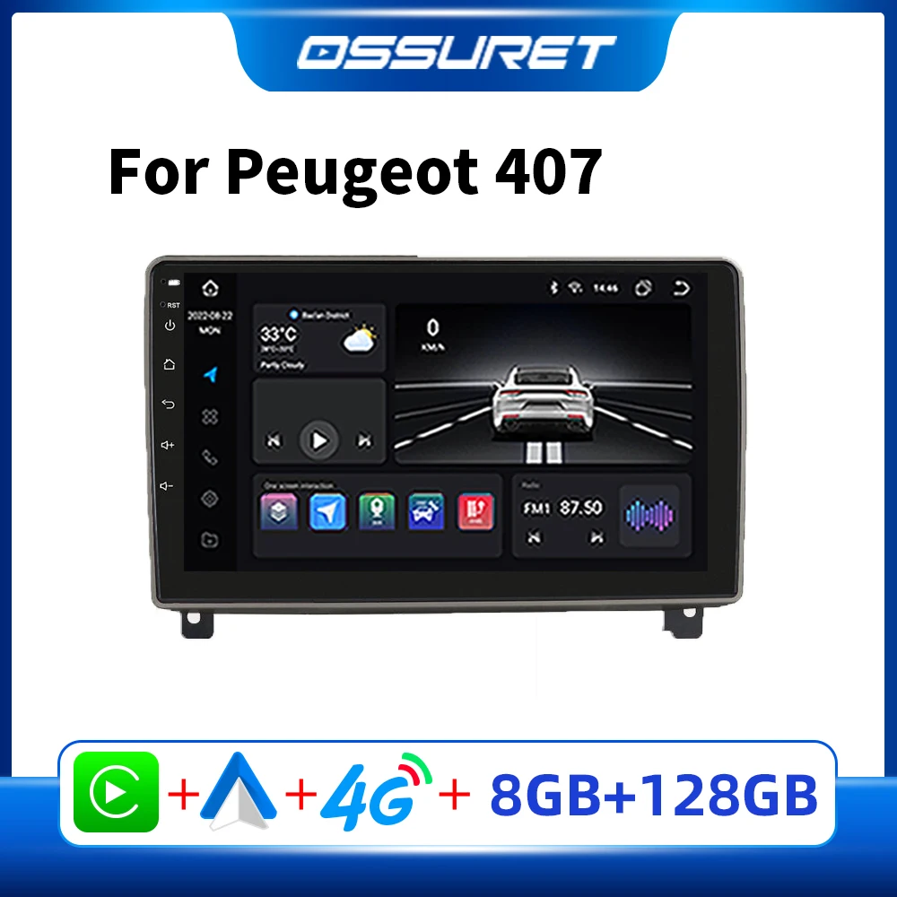 Android Car Stereo Radio Video Multimedia Player For Peugeot 407 1 2004 ...